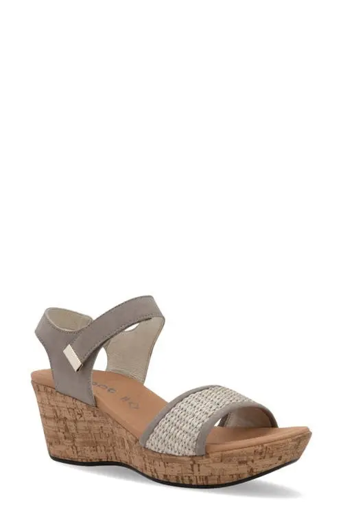 Naot Summer Wedge Sandals - Stone Nbk W/raffia