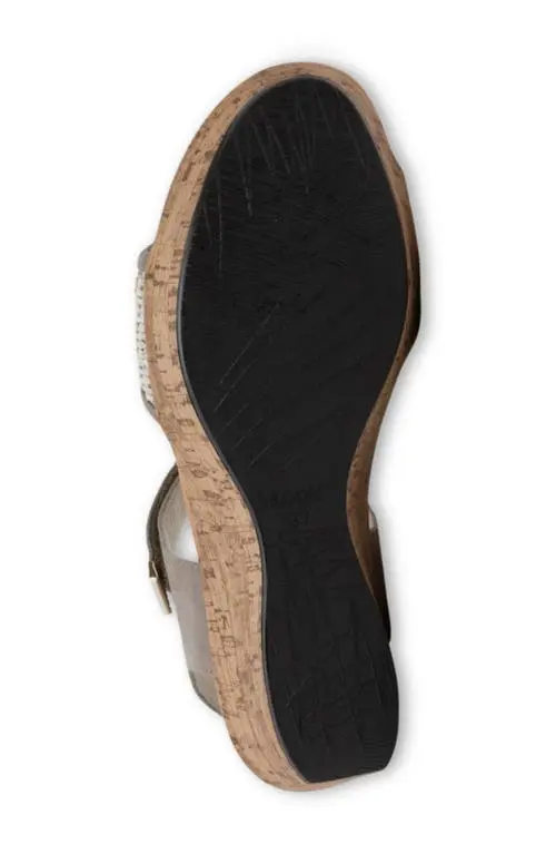 Naot Summer Wedge Sandals - Stone Nbk W/raffia