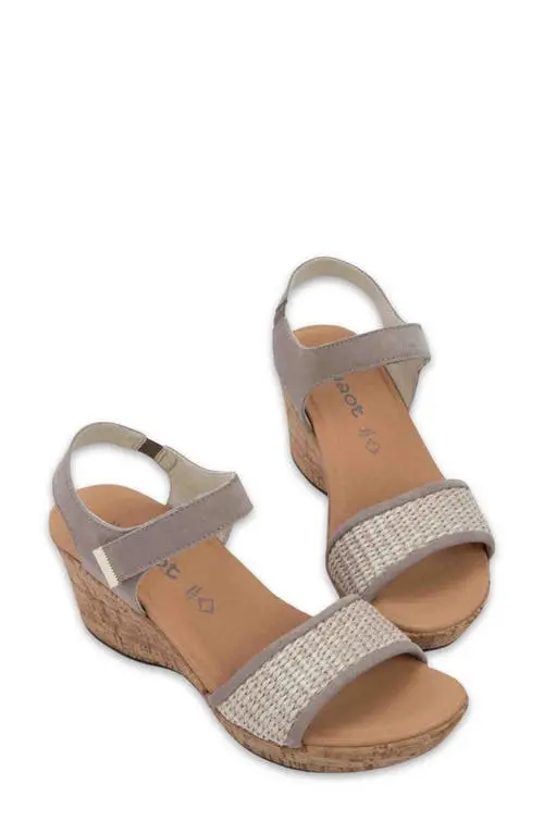 Naot Summer Wedge Sandals - Stone Nbk W/raffia