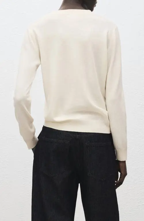 Mango Crewneck Sweater - Ecru