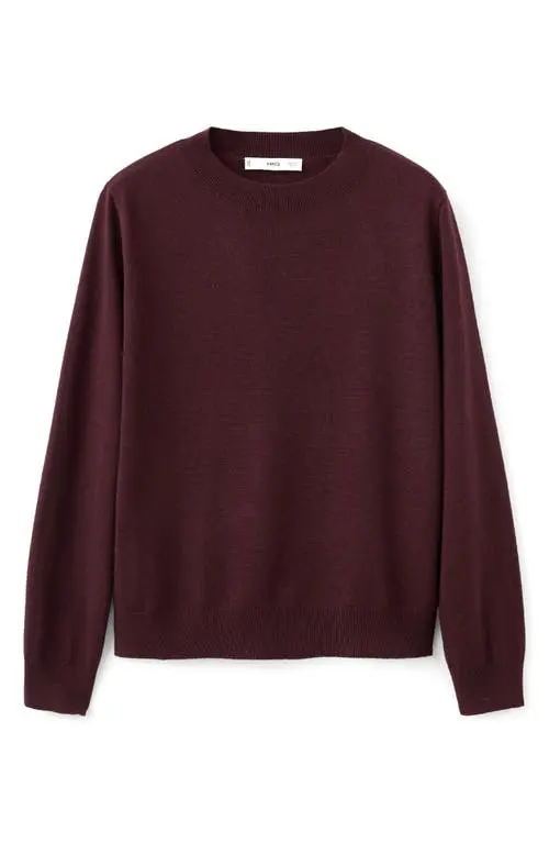 Mango Crewneck Sweater - Wine