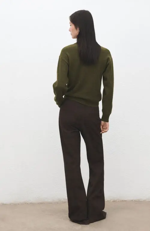 Mango Polo Sweater - Khaki Green