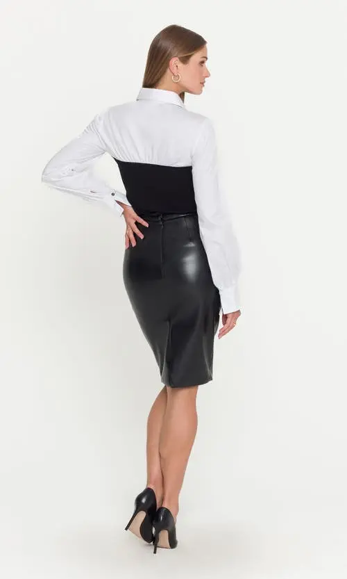 Generation Love Leonardo Vegan Leather Pencil Skirt