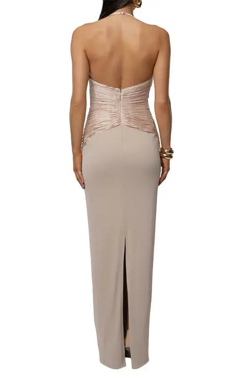 JLUXLABEL Enchanted Plunge Neck Gown