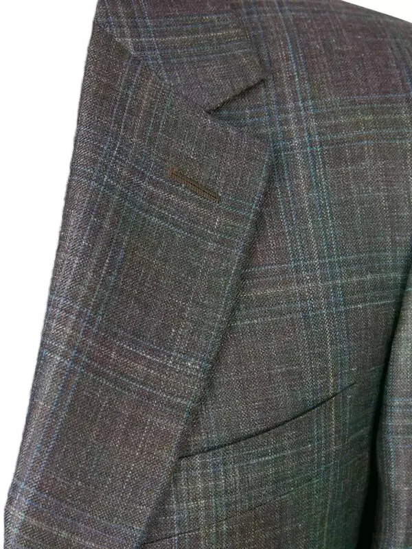 Canali Check-pattern Blazer - Grey