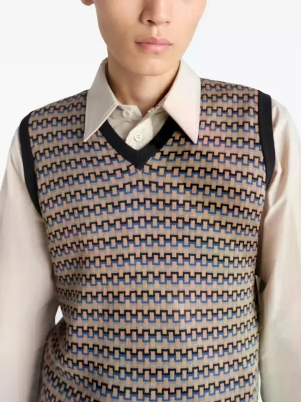 LEMAIRE Patterned V-neck Vest