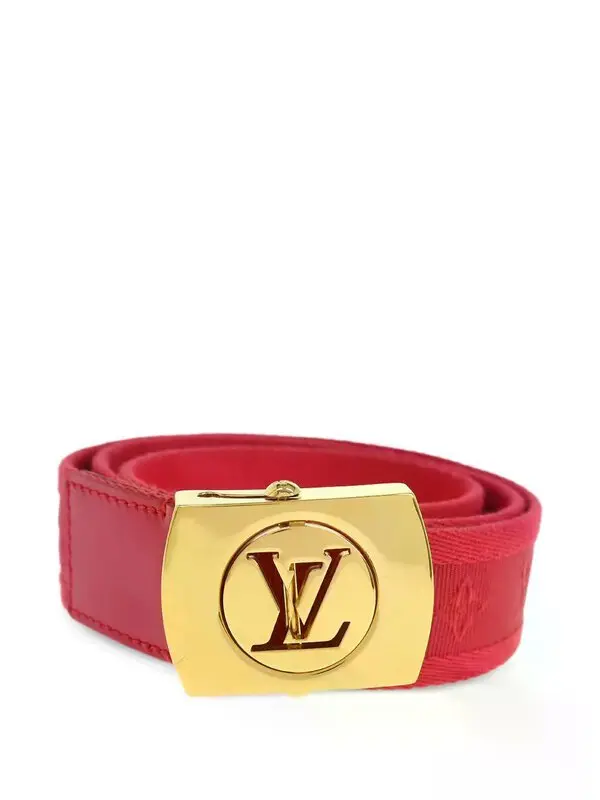 LOUIS VUITTON 2012 Monogram Cutout Belt - Red