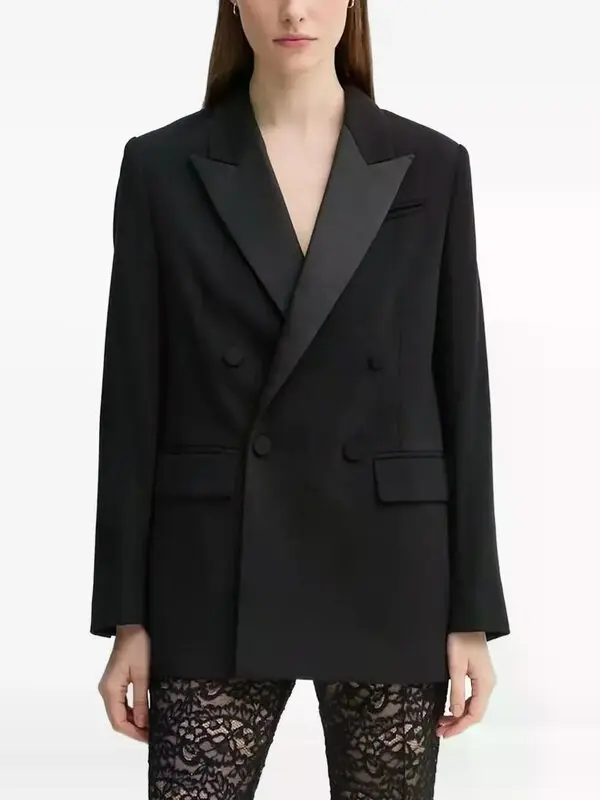 A.L.C. Satin-lapel Double-breasted Blazer