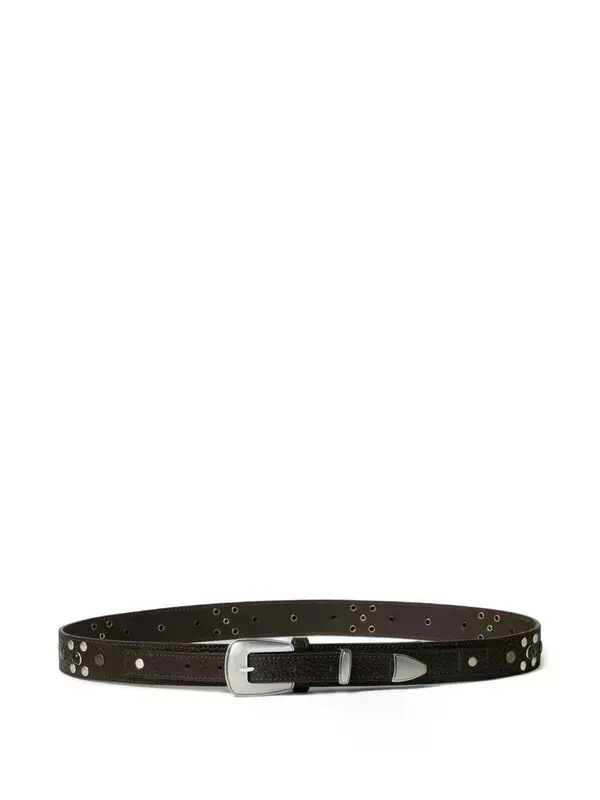 LEMAIRE Studded Buckle Belt - Brown