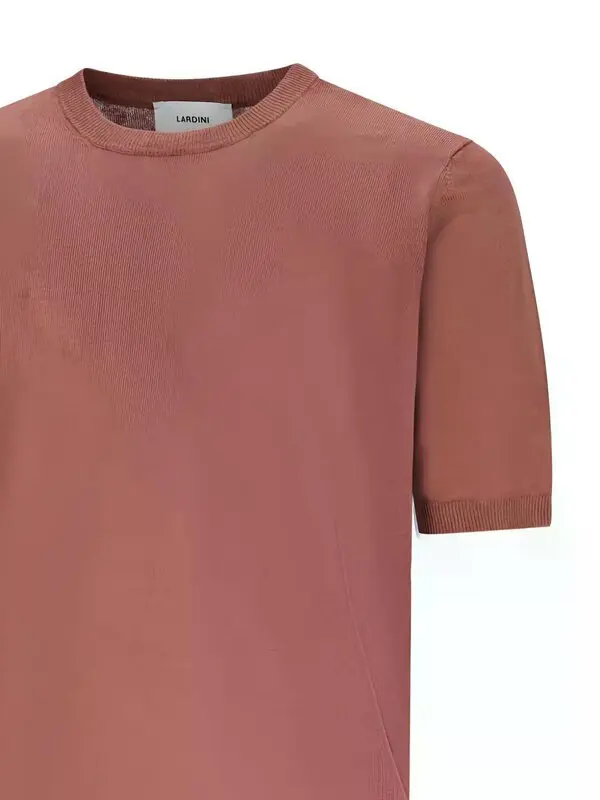 LARDINI Short-sleeve Knitted T-shirt - Brown