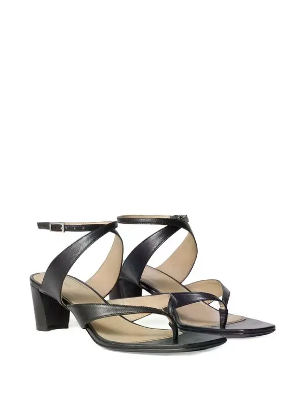 LEMAIRE Heeled Thong Sandals - Black
