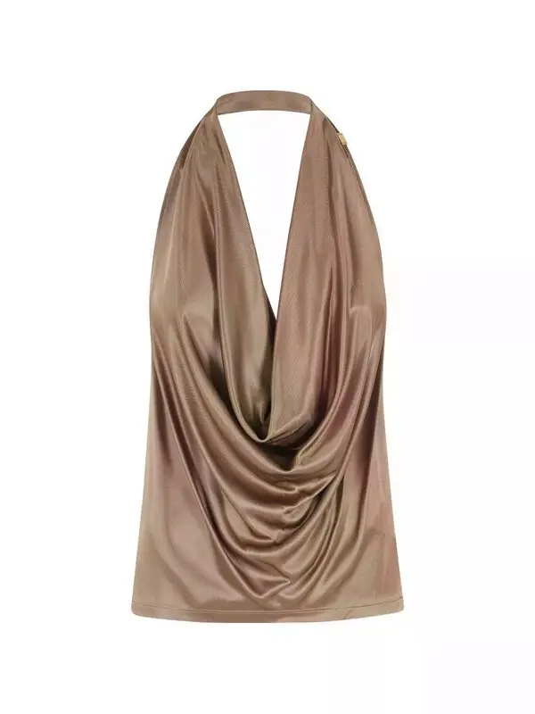 Elisabetta Franchi Cowl Neck Halterneck Top