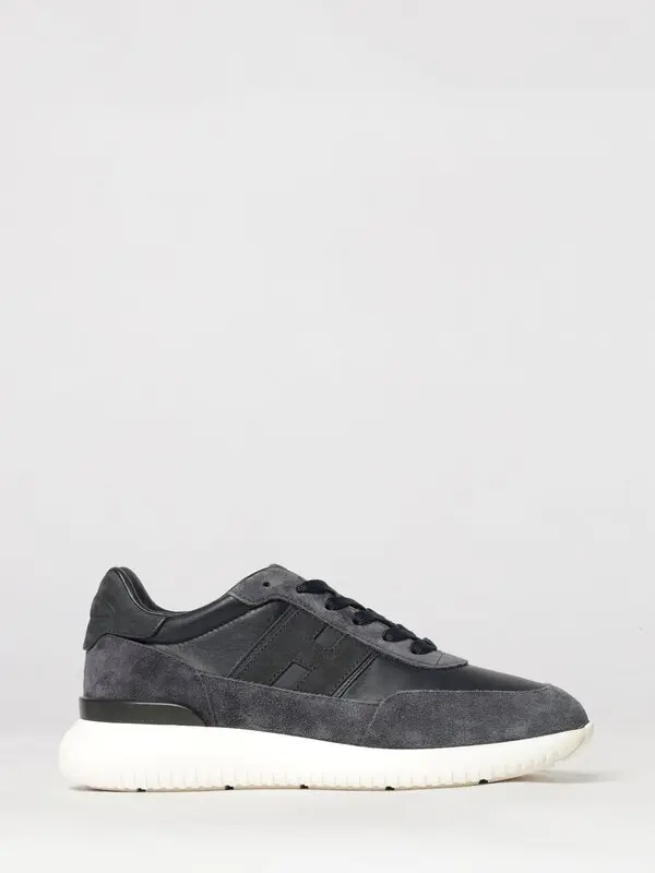 Hogan Suede And Nappa Leather Lace-up Sneakers - Navy