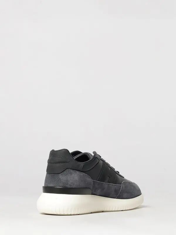 Hogan Suede And Nappa Leather Lace-up Sneakers - Navy