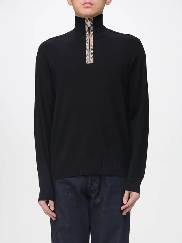 Burberry Quarter Zip Sweater - Black