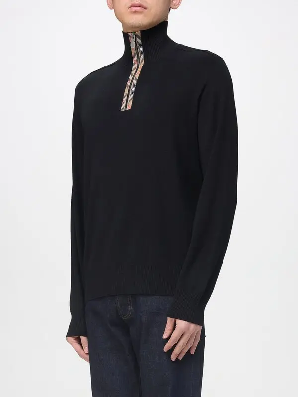Burberry Quarter Zip Sweater - Black