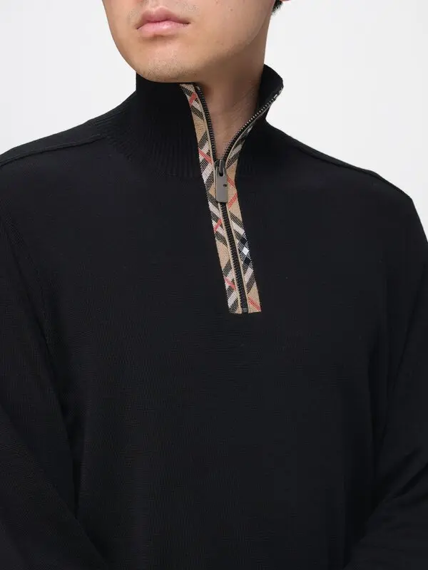 Burberry Quarter Zip Sweater - Black