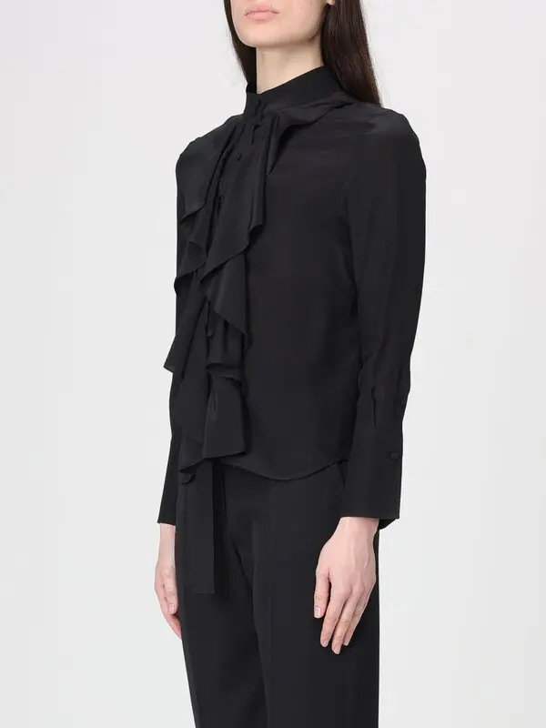 Alexander McQueen Silk Ruffled Shirt - Black