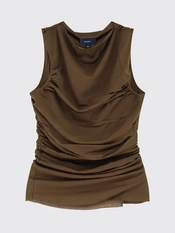 Soeur Sleeveless Draped Top