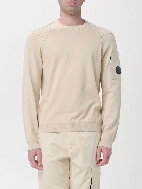 C.P. COMPANY Crew Neck Sweater - Beige