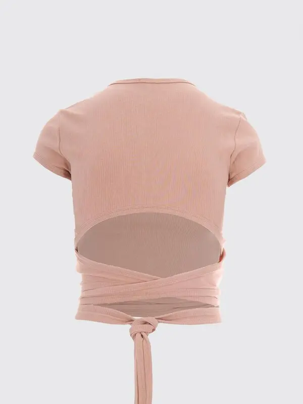 DIESEL® Ribbed Cropped T-shirt - Pink