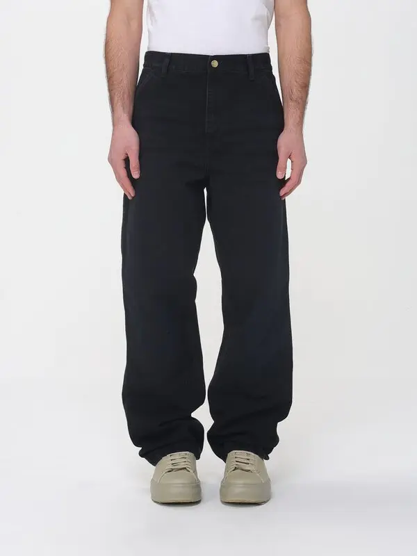 Carhartt Work In Progress Wide Leg Single Knee Denim Jeans - Black