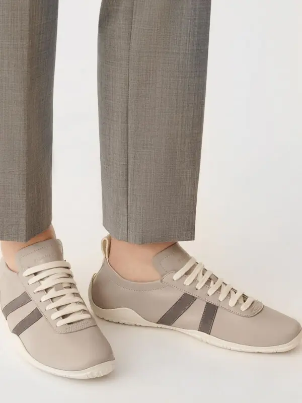 Fabiana Filippi Nappa Leather Low-top Sneakers - Grey