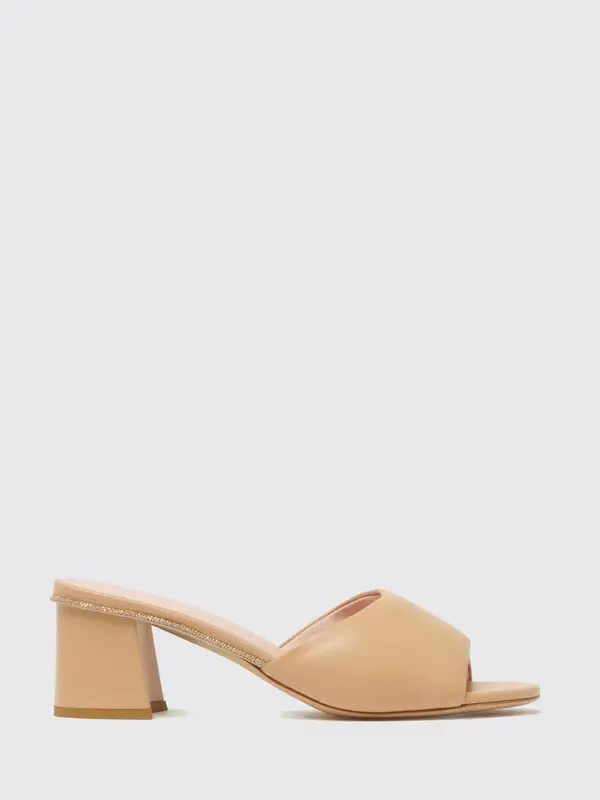Fabiana Filippi Leather Mules - Beige