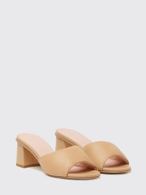 Fabiana Filippi Leather Mules - Beige