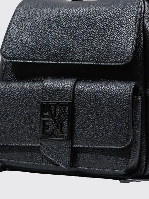 Armani Exchange Grained Synthetic Leather Backpack