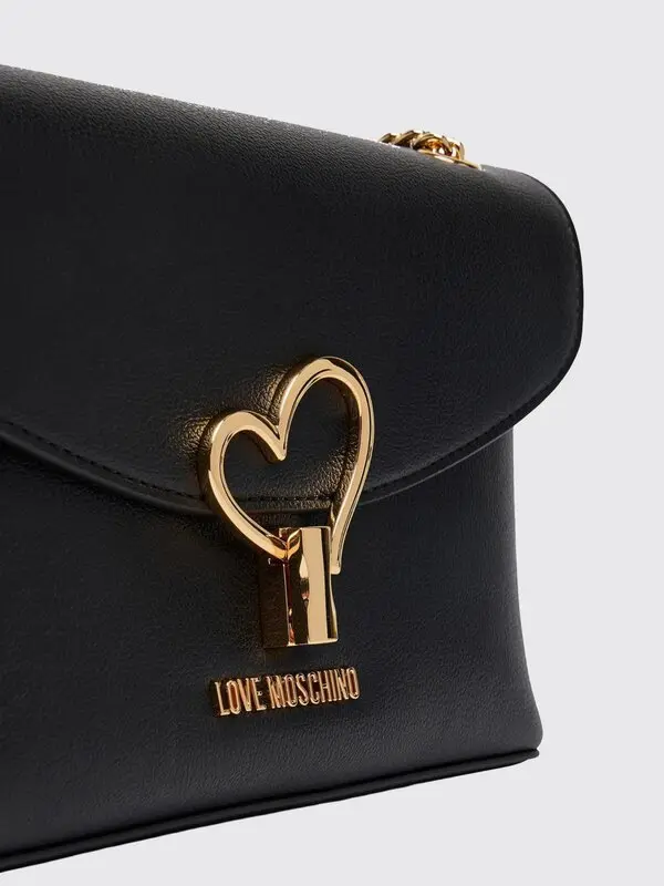 Moschino Shoulder Bag With Chain Strap - Black
