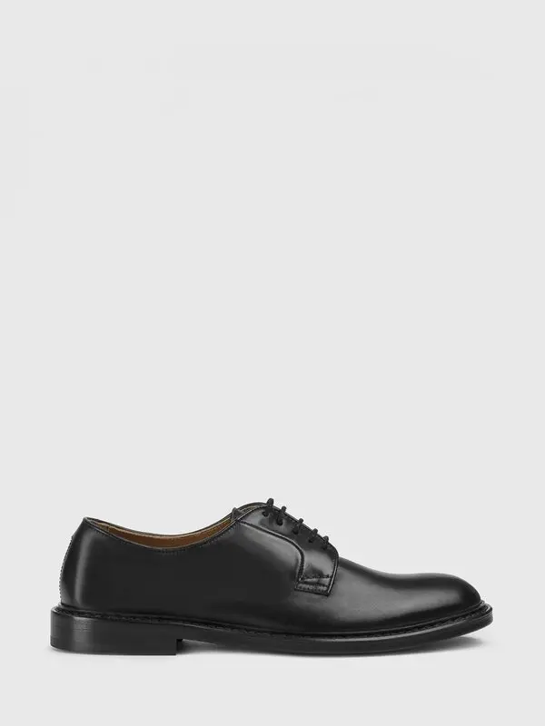 DOUCAL'S Leather Derby Shoes - Black