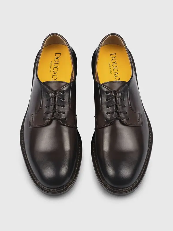 DOUCAL'S Leather Derby Shoes - Dark