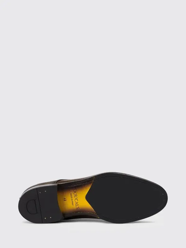 DOUCAL'S Polished Leather Oxford Shoes - Brown