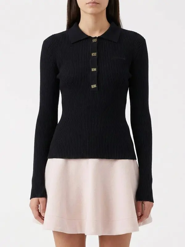 GANNI Polo Shirt - Black