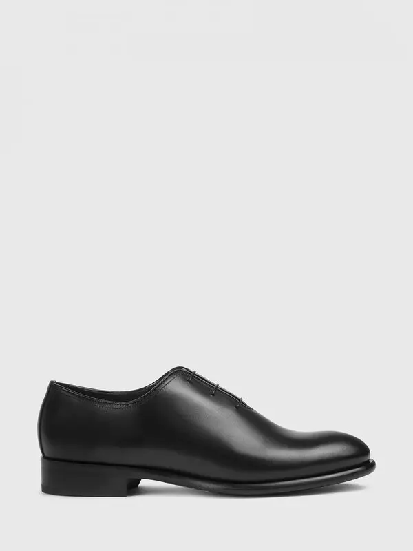 DOUCAL'S Leather Oxford Shoes - Black