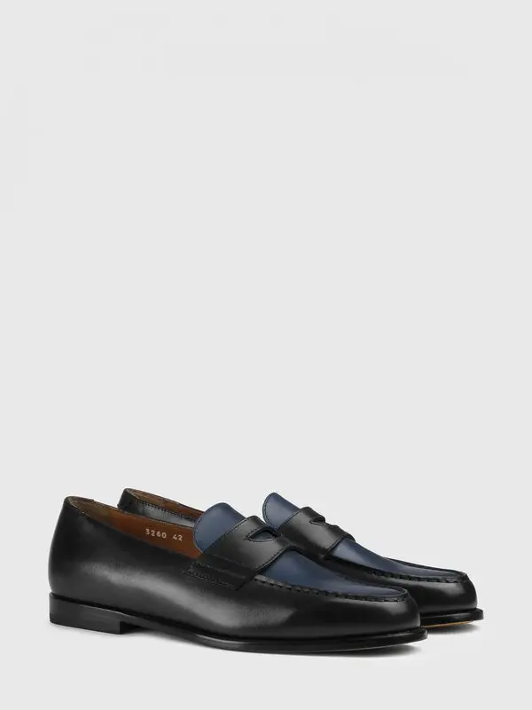 DOUCAL'S Leather Loafers - Black