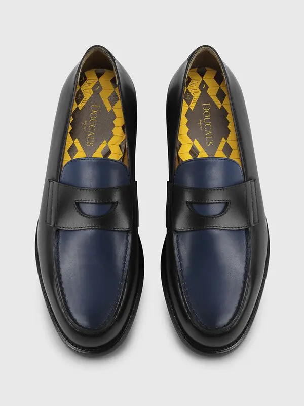 DOUCAL'S Leather Loafers - Black