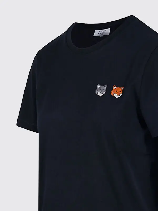 Maison Kitsuné Short Sleeve Cotton T-shirt With Logo