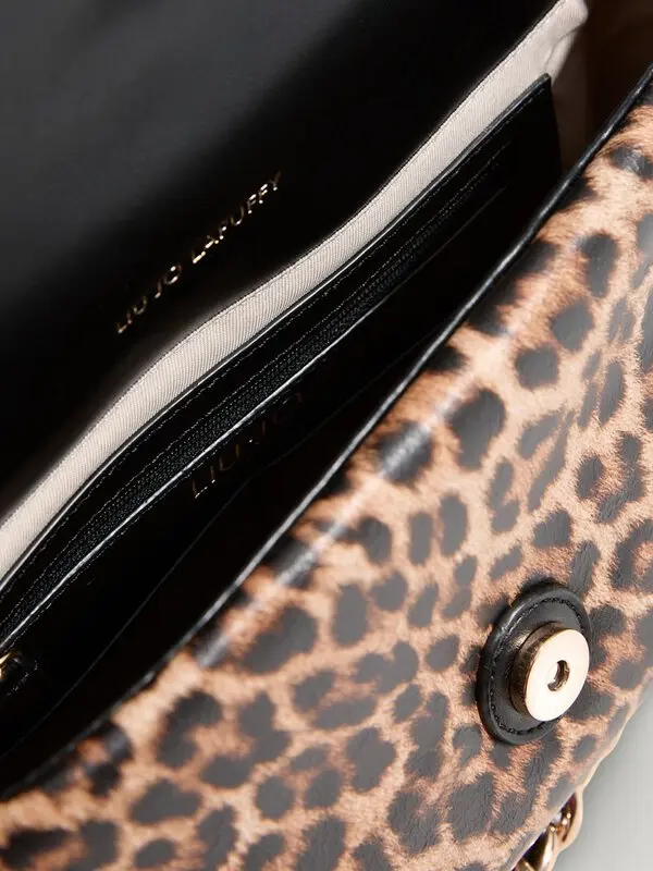 Liu Jo Animal Print Faux Leather Lapuffy M Bag