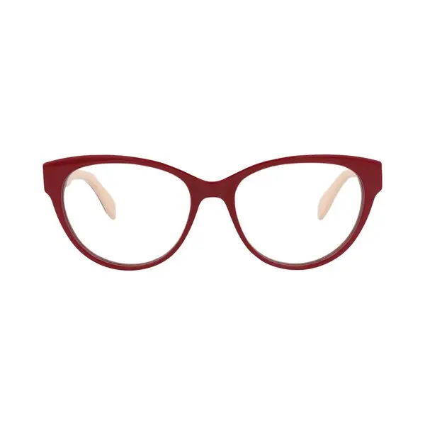 Alexander McQueen Acetate Cat Eye Optical Frames - Red