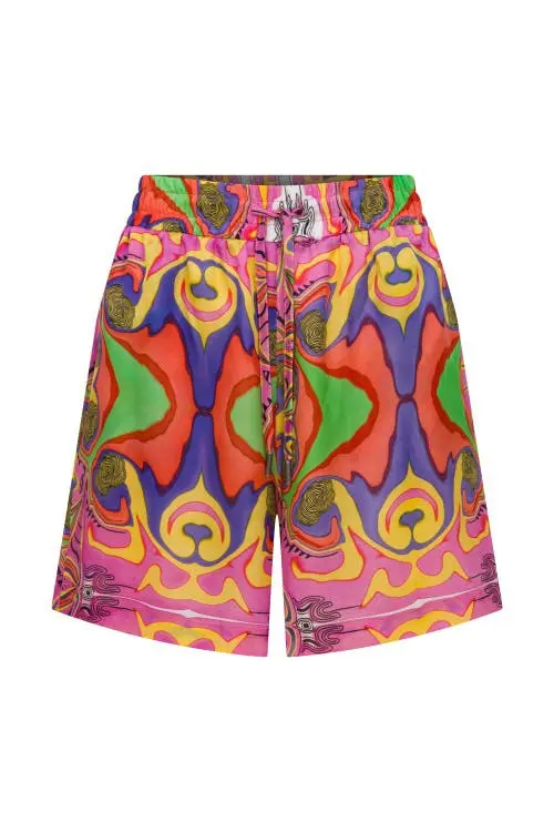 JE TE VEUX Printed Drawstring Shorts