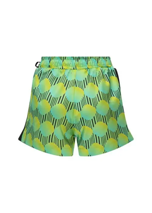 JE TE VEUX Jett Polka Dot Shorts With Bow Details - Green