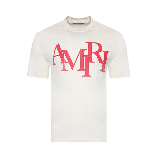 Amiri Staggered Tee - Brown