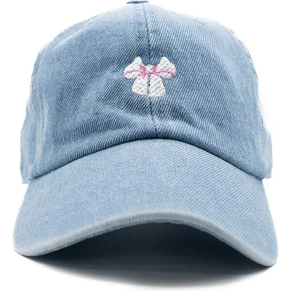 REY TO Z Baseball Cap With Embroidered Bow - Denim