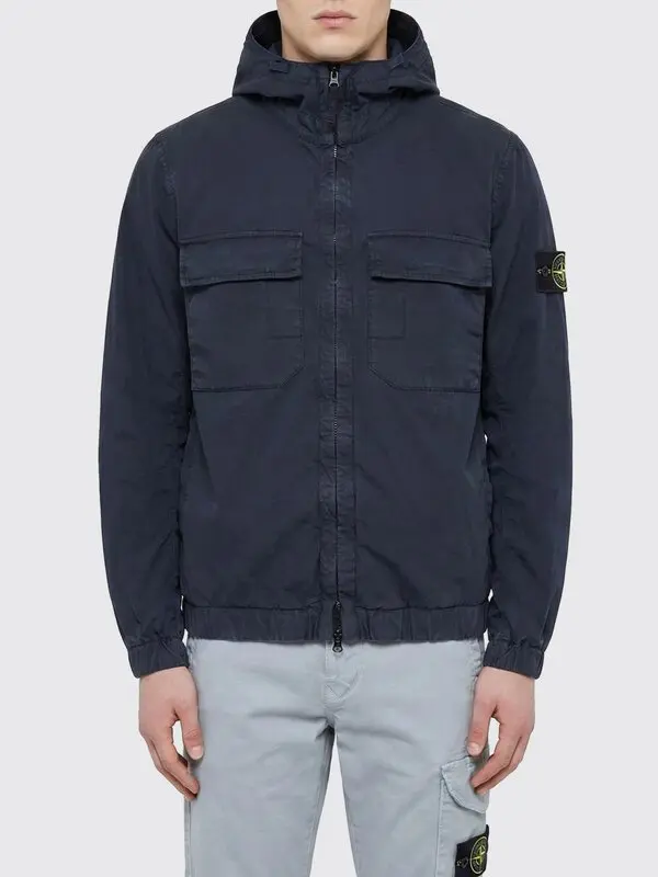 Stone Island Hooded Jacket - Navy