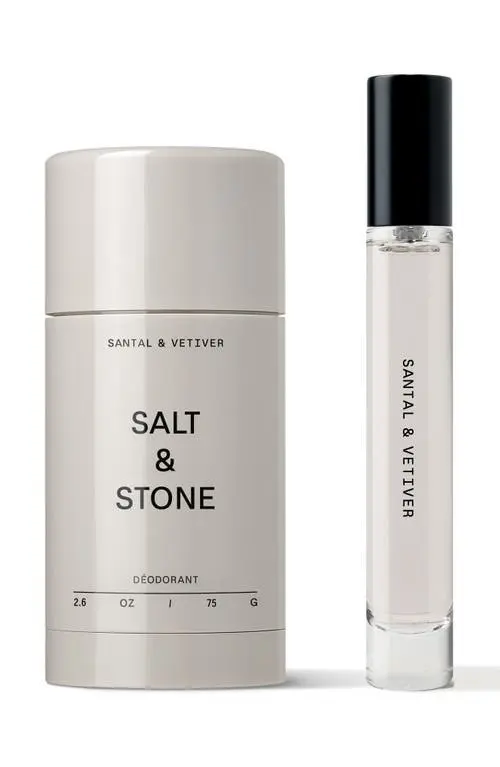SALT & STONE Santal & Vetiver Deodorant & Mini Body Mist Set $30 Value - No Color