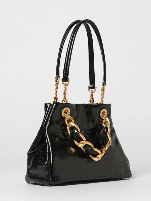 Balmain Shoulder Bag With Gold Tone Chain