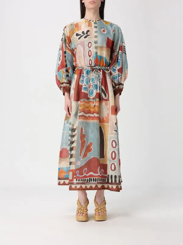 ALEMAIS Printed Midi Dress