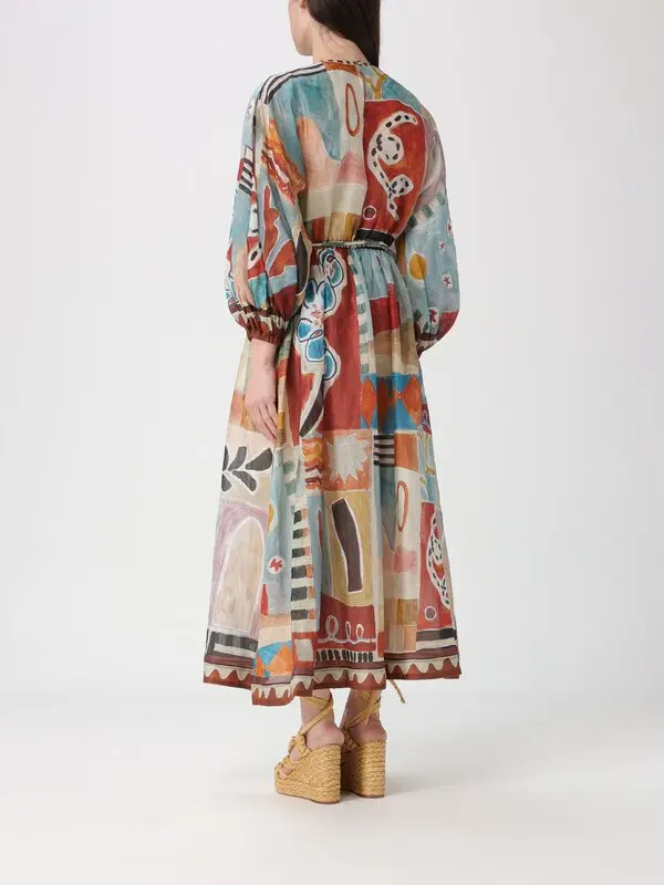 ALEMAIS Printed Midi Dress